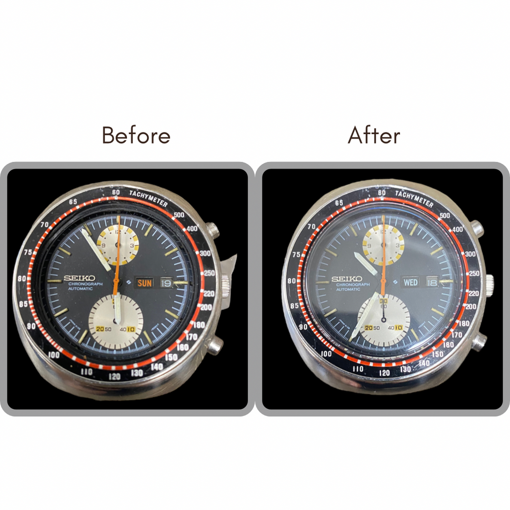 BEFORE AND AFTER - Crystal Replacement for Seiko 6138-0011 – Total ...