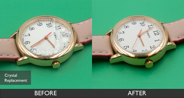 Before and After Watch Crystal Replacement for Timex Easy Reader Color ...
