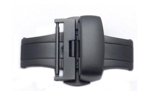 Hadley Roma Black Push Button Brushed Butterfly Deployment Clasp ...