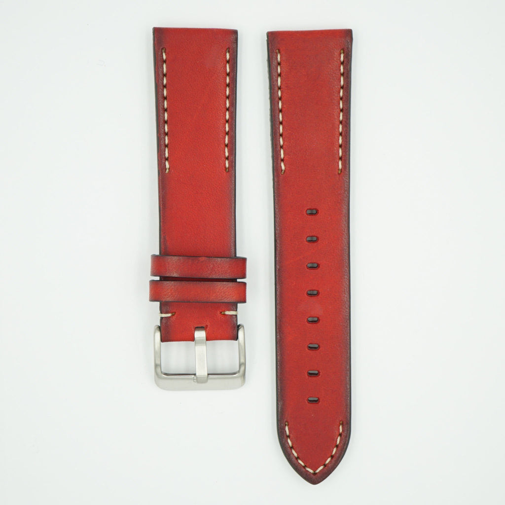 Handmade Vintage Red Leather Strap – Total Watch Repair