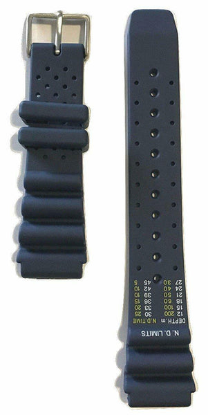Citizen Dark Blue Rubber Promaster 20mm Watch Strap | Total Watch ...