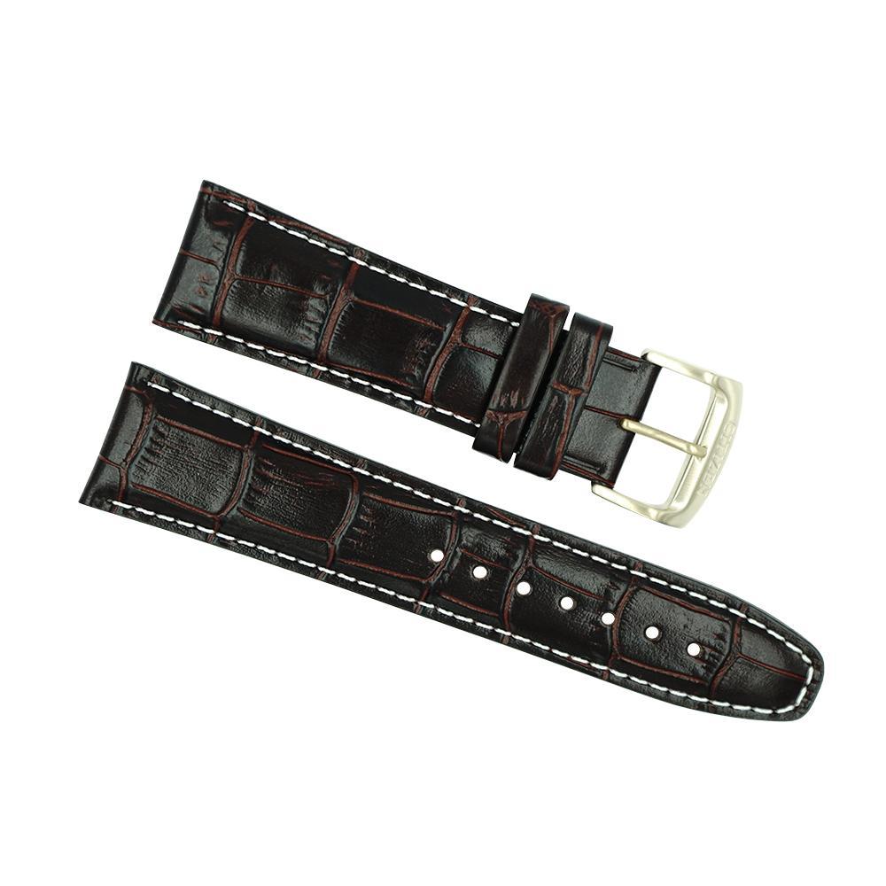 Citizen 23mm Brown Leather Strap Gold Buckle – Total Watch Repair