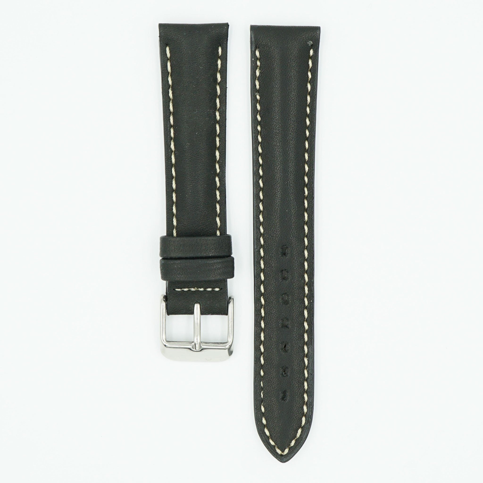 Black Waterproof Leather Watch Strap – Total Watch Repair