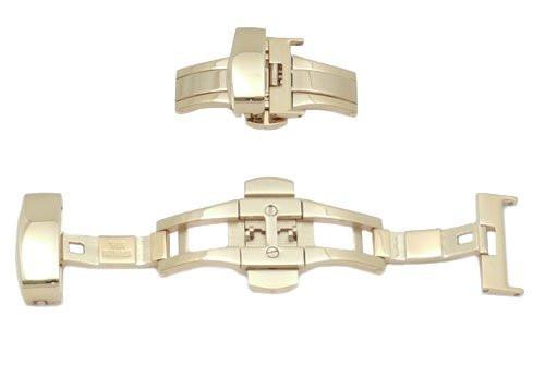 Hadley Roma Gold Tone Butterfly Push Button Deployant Clasp | Total ...